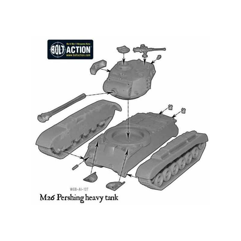M26 Pershing heavy tank. Bolt Action. WARLORD GAMES WGB-AI-127