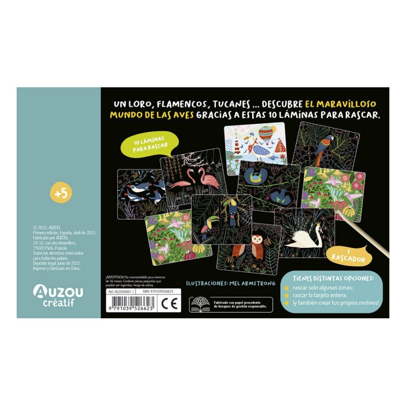AUZOU 22093A01-1 Láminas para rascar "la selva", Educational toys ...