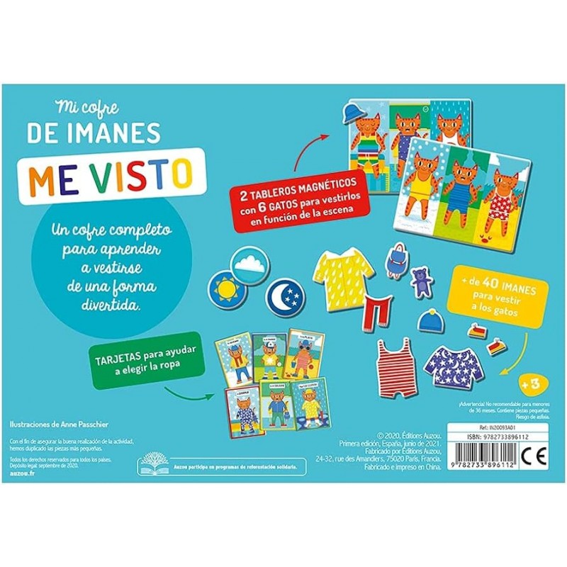 AUZOU 20093A01 Mi cofre de imanes: Me visto, Juegos Educativos - Primer ...